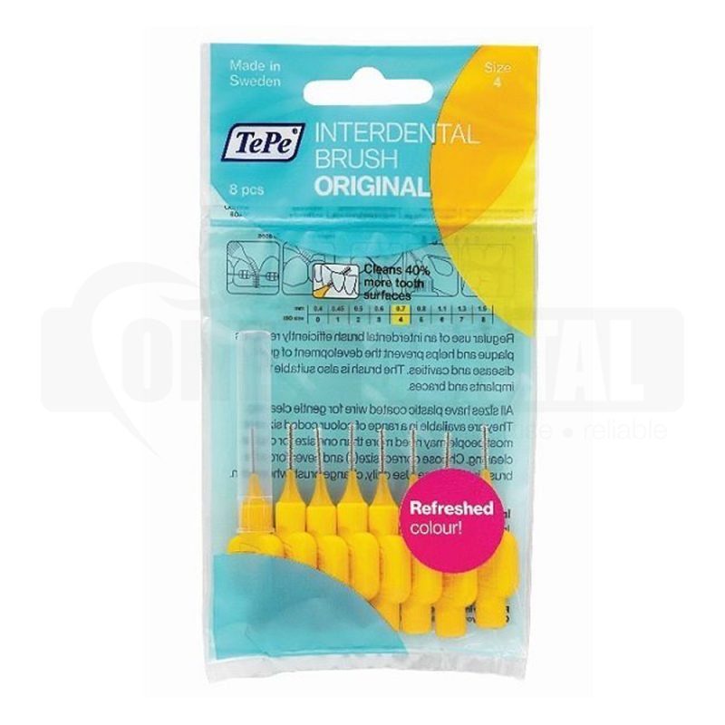 TePe Interdental Brush Yellow 0.7mm 8 Pack - One Dental